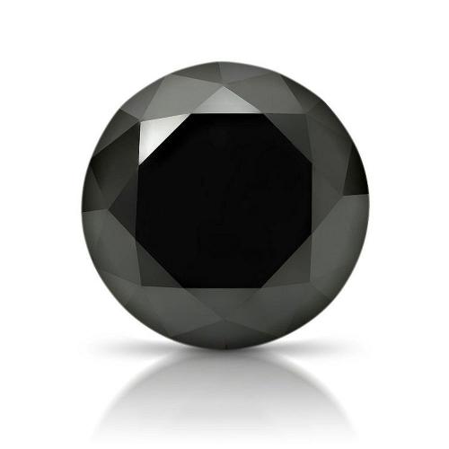 3.60ct Black Round Diamond Lotus Flower Engagement Ring Set 14k Black ...