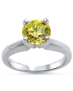 Yellow Diamond Solitaire Engagement Rings