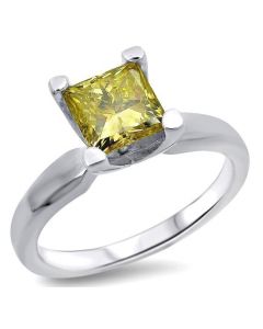Yellow Diamond Solitaire Engagement Rings